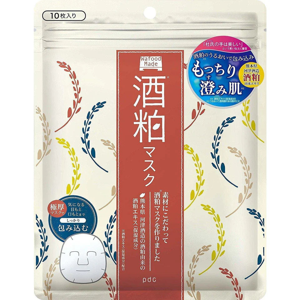 pdc Wafood Made Sake Lees Sheet Mask 10pcs